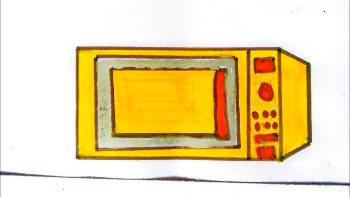How to Draw a Microwave Oven: Easy Step-by-Step Guide for Beginners ...